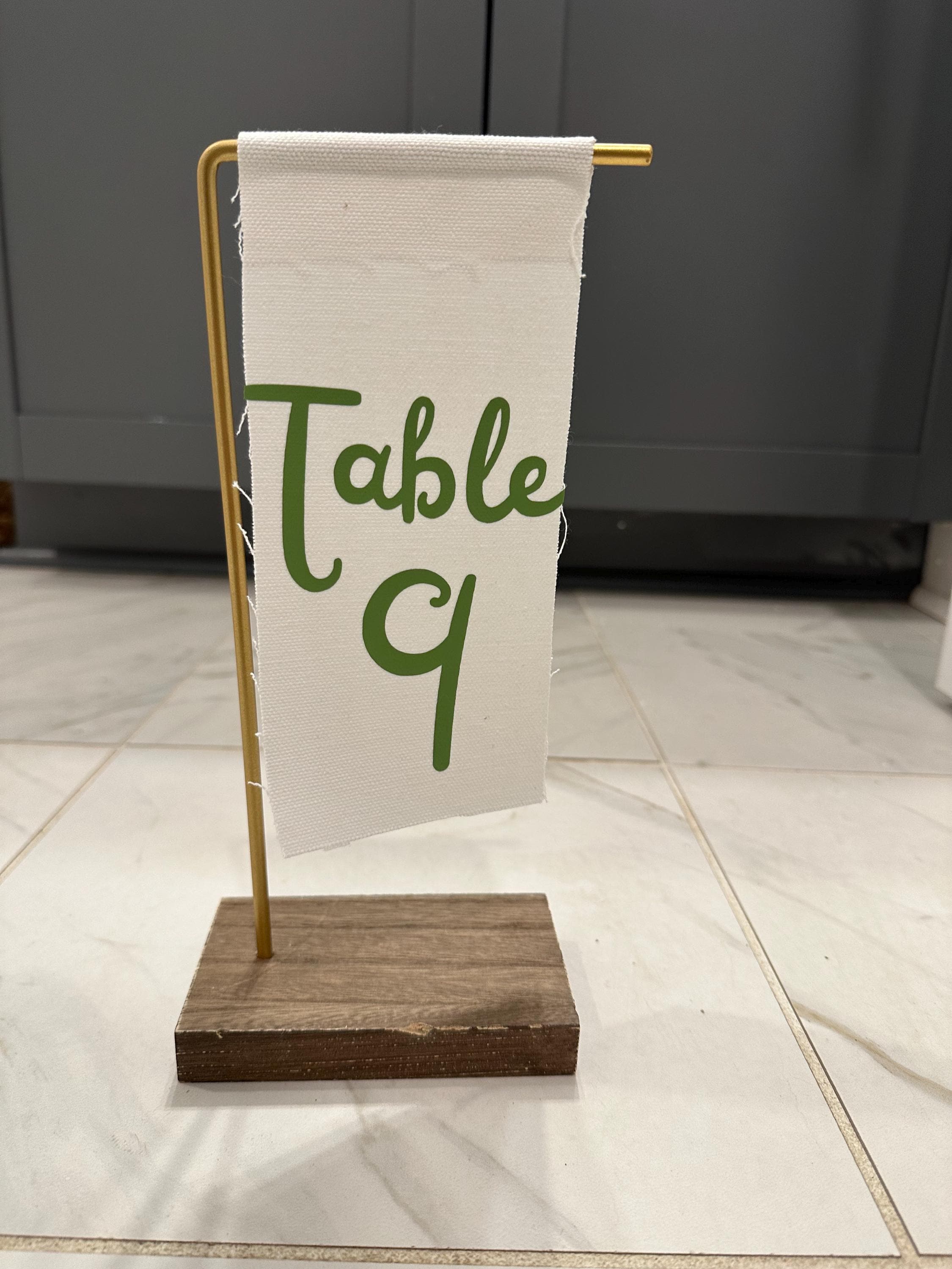 Custom Linen Table Signs – Personalized Hanging Wedding Table Numbers ...