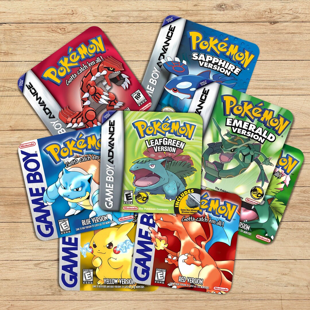 Pokémon Gameboy Cartridge Box Coasters / Gift / Display Pieces ...