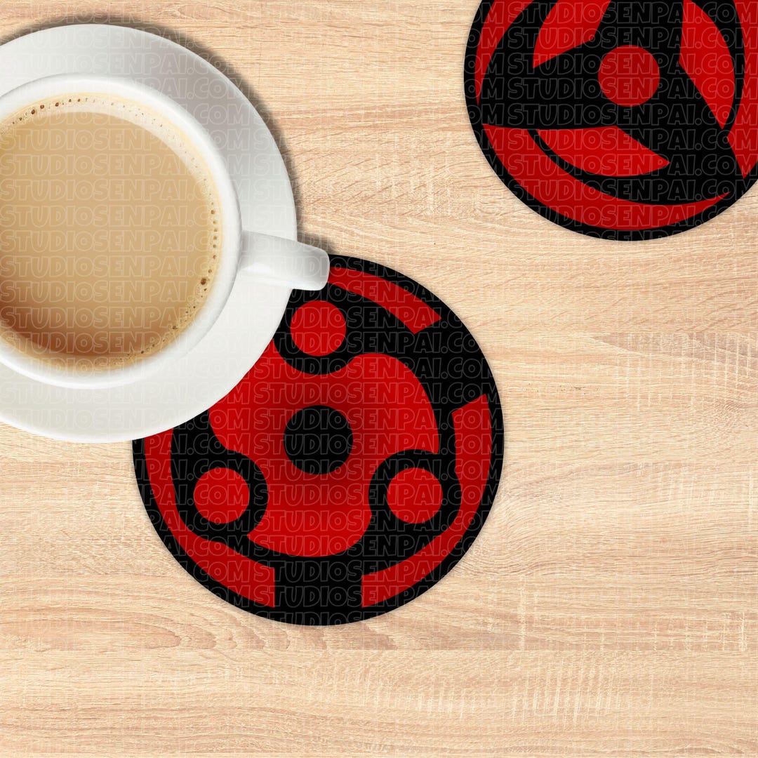 Ninja Eyes - Anime Drink Coasters - Stained Glass Coaster Set | Perfect ...