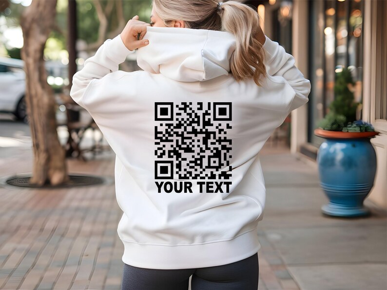 Personalized QR Code Hoodie, Custom Hoodie QR Code, Funny Gifts ...
