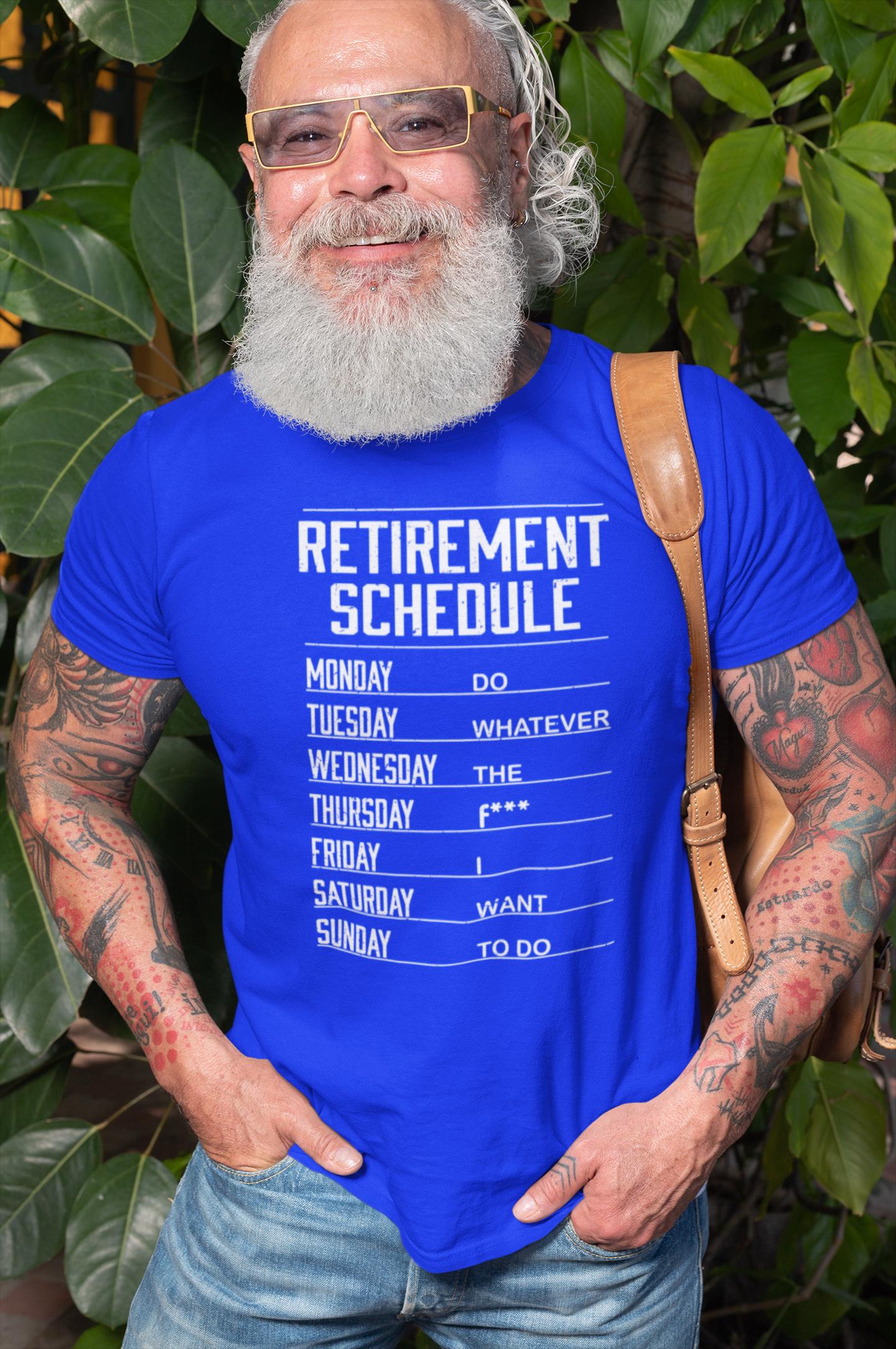 Retirement Schedule T-shirt, Funny Retirement Shirt, Retirement T Shirt ...