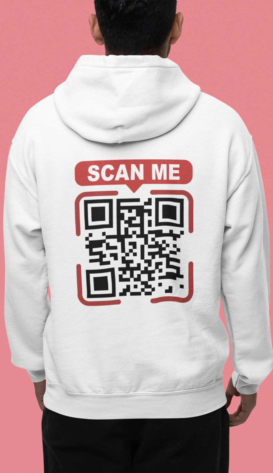 Personalized Hoodie QR Code Hoodie, Custom QR Code, Gift for Friends ...