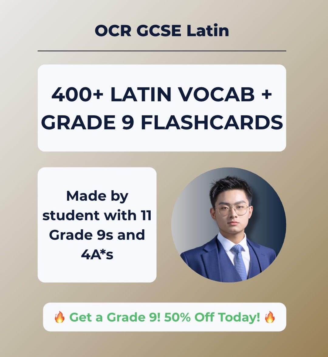 OCR GCSE Latin Vocab Flashcards: Recall Drills, Grade 9 Study System ...