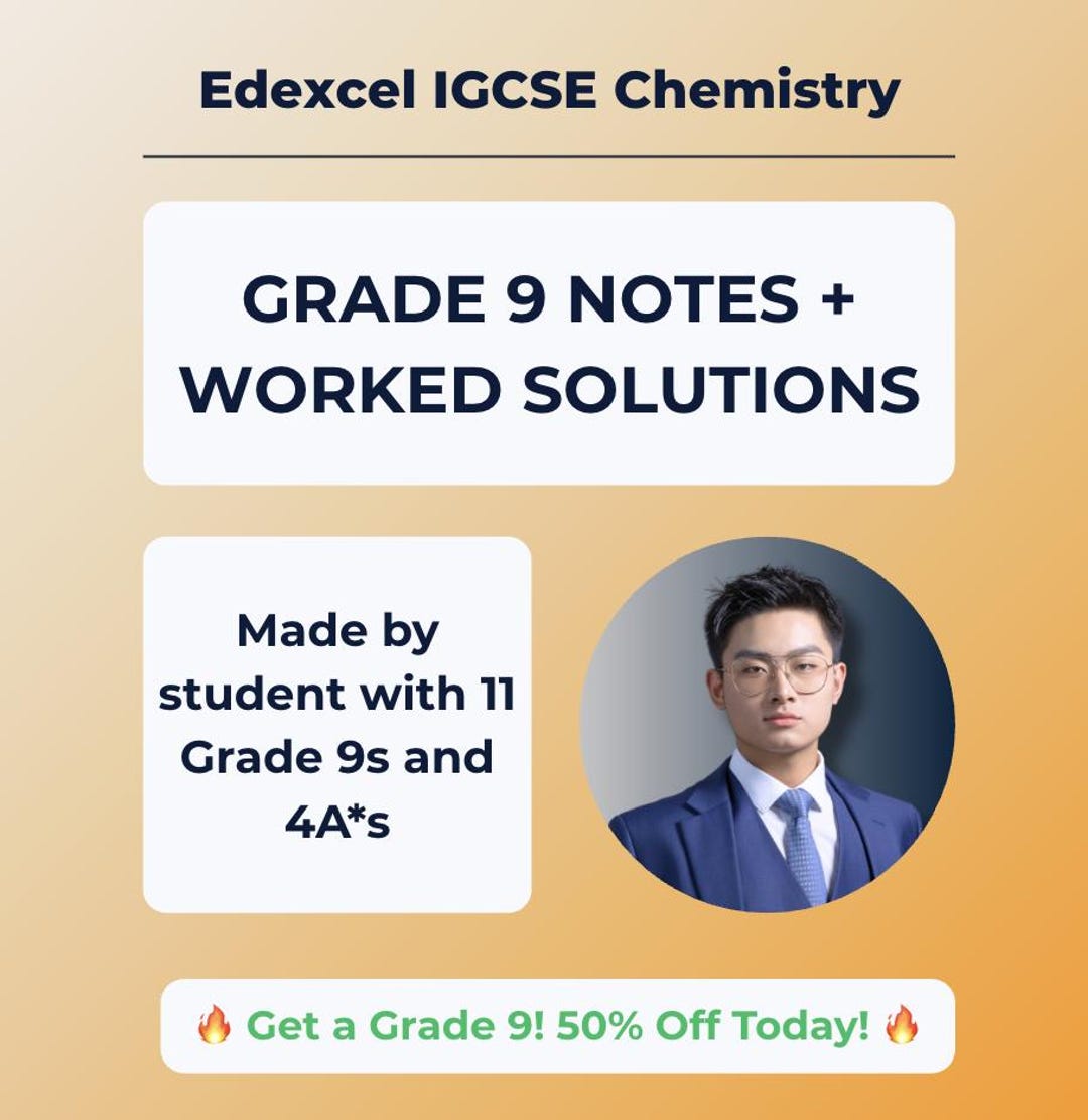 Edexcel IGCSE Chemistry Grade 9 System: Full Notes, Worked Solutions ...