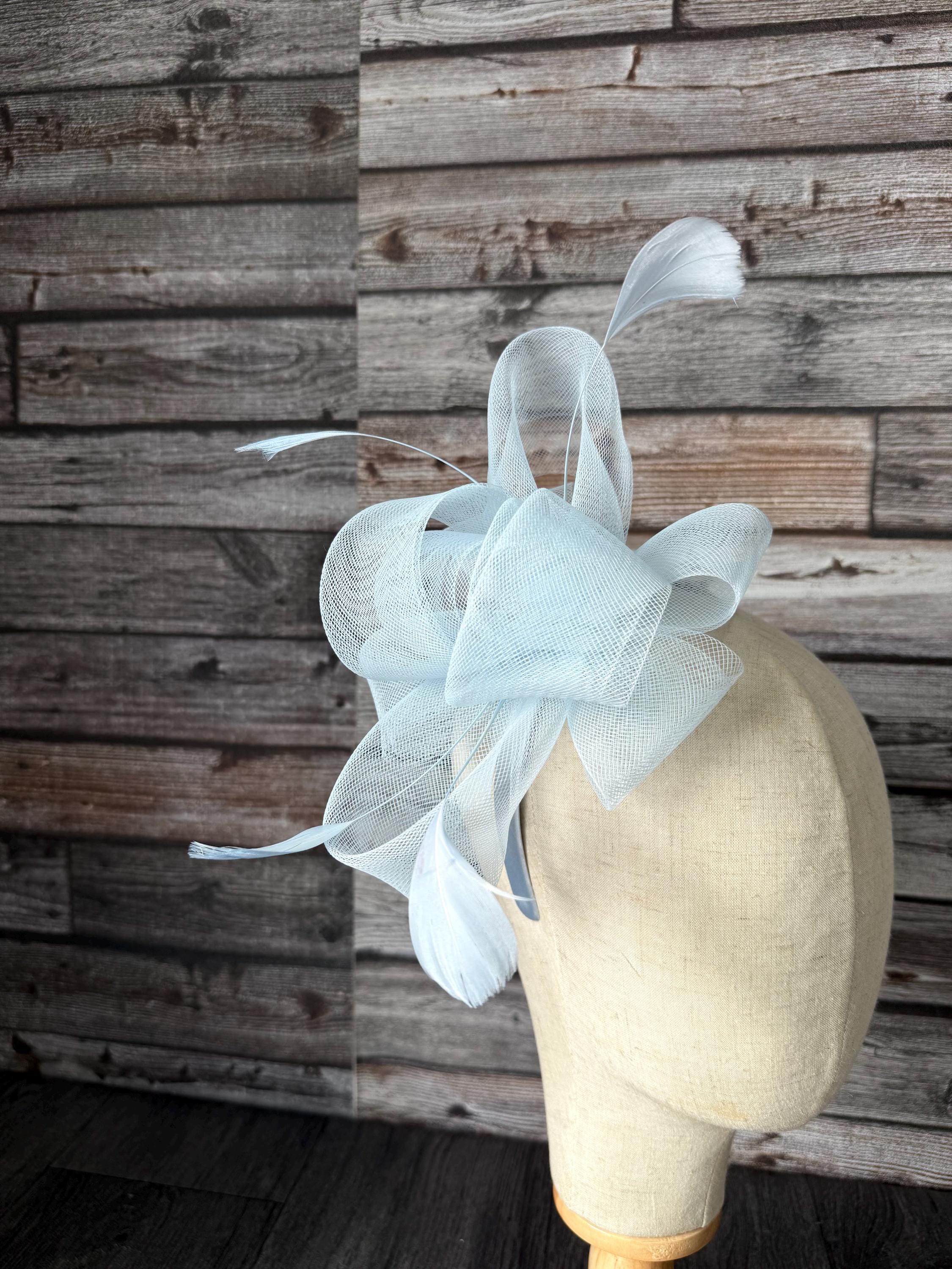 Baby Blue Feather Fascinator: Wedding Guest Headpiece - Etsy