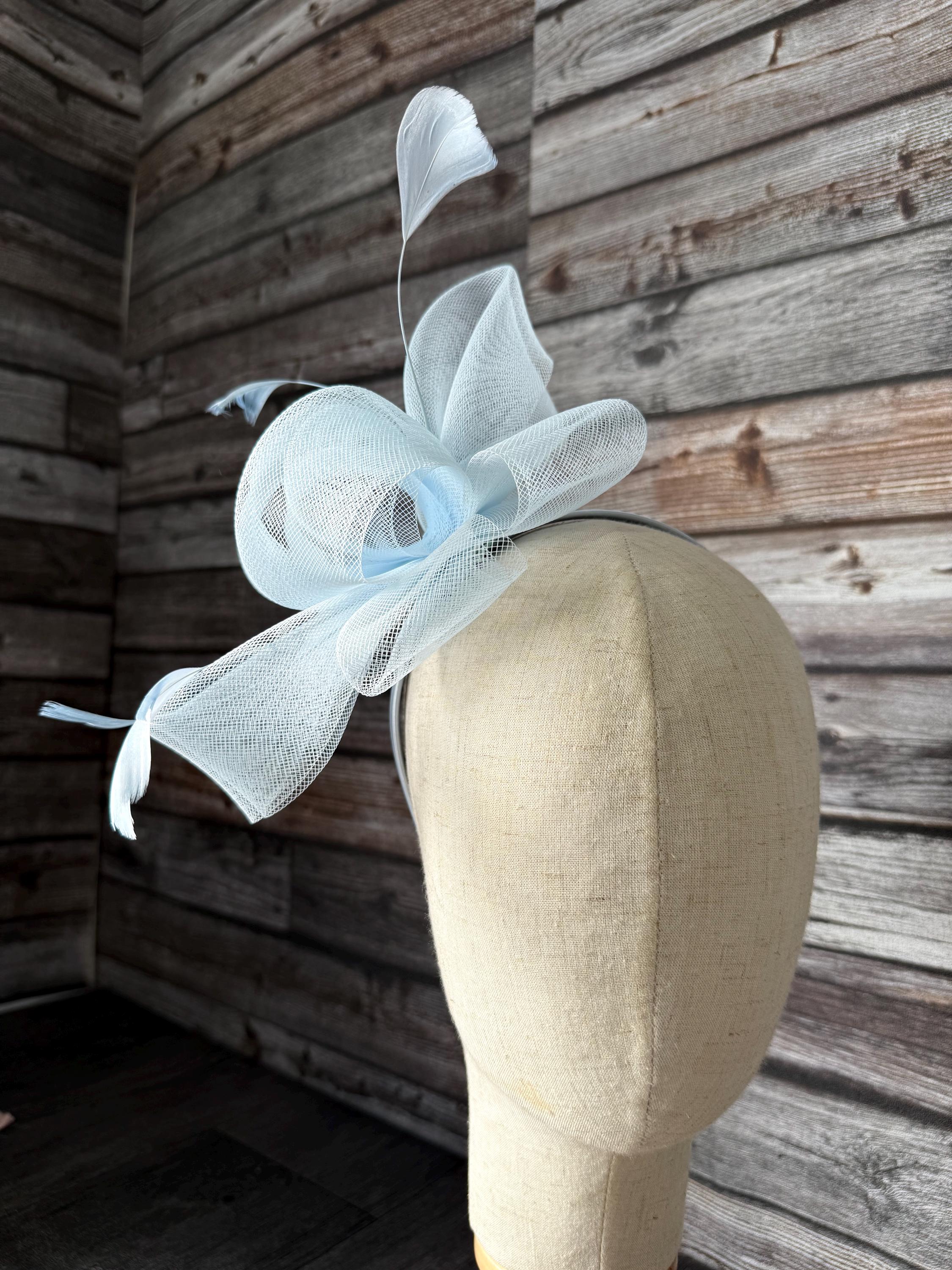 Baby Blue Feather Fascinator: Wedding Guest Headpiece - Etsy
