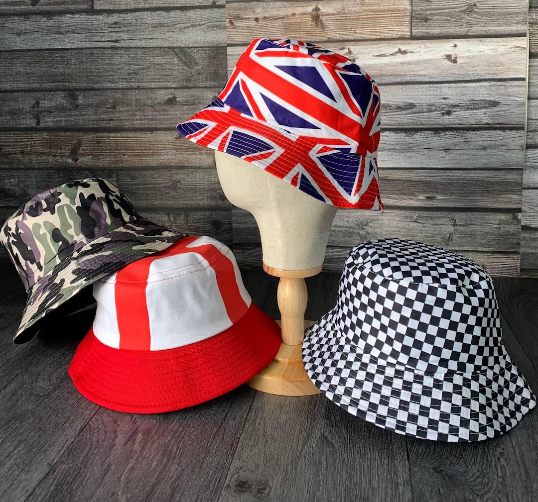 Reversible Cotton Bucket Hat, Summer Beach Sun Hat - Etsy