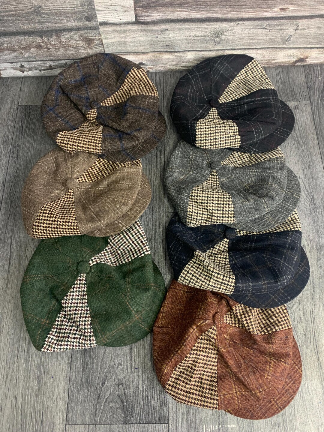 New Tweed Patchwork Hat Peaky Blinders Hat Newsboy Cap Shelby Flat Cap ...