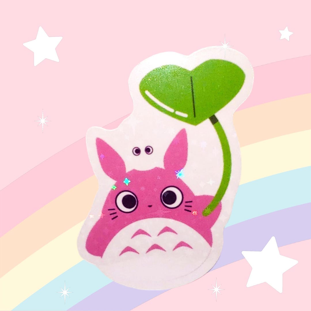 Pink Totoro Sticker - Etsy