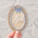 Birth Announcement Boy Name Announcement Bow Blue Sign for Nursery Baby ...