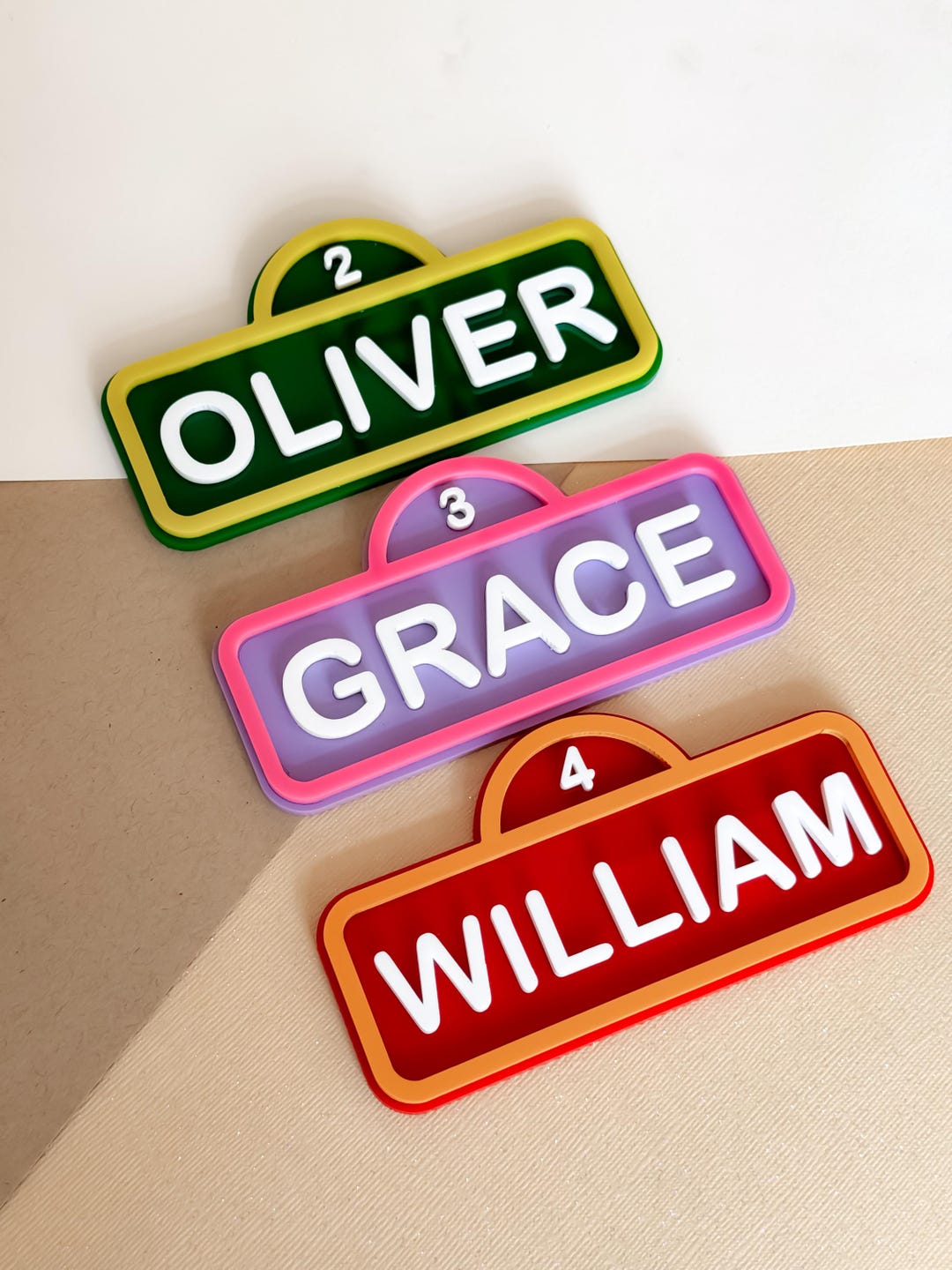 Personalized Street Sign Cake Topper Charm Acrylic Kids Custom Birthday ...