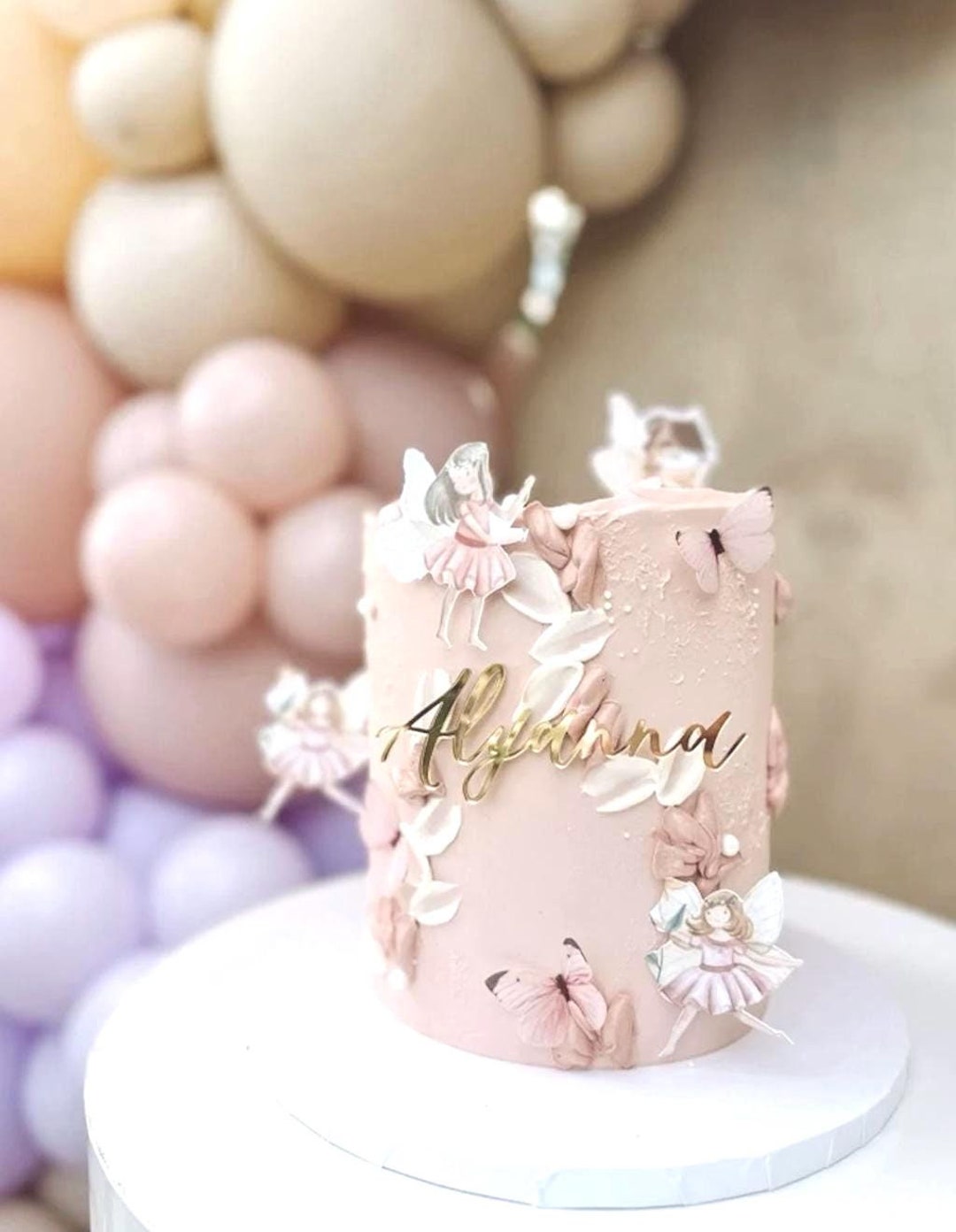 Custom Name Plaque for Birthday Cake Charm Personalized Acrylic Mirror ...