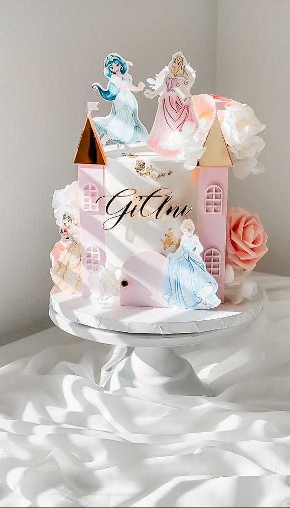 Princess Castle Cake Topper Personalized Custom Name Overlay Fairytale ...