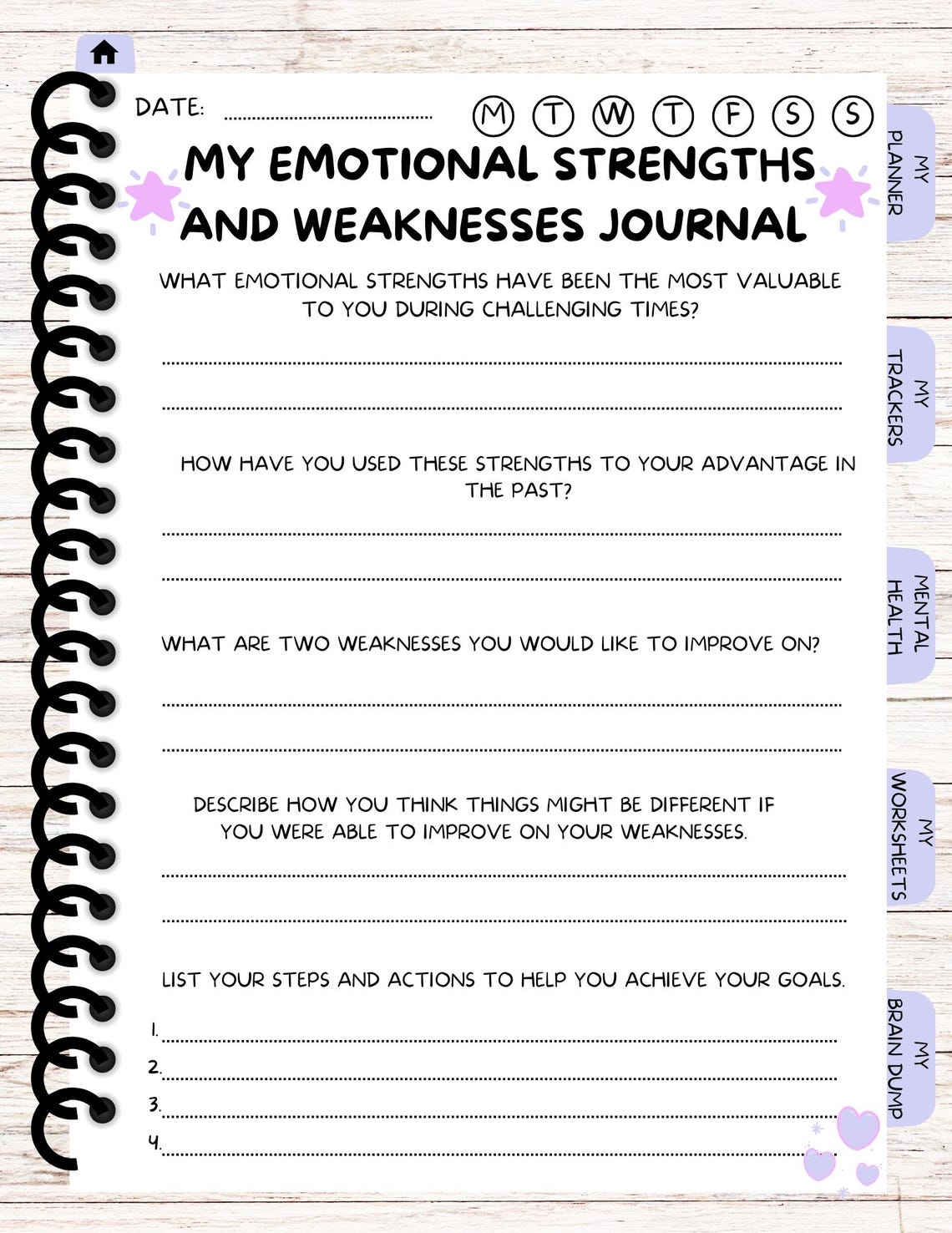 ADHD Digital Planner, ADHD Monthly Planner Template, ADHD Goal Setting ...