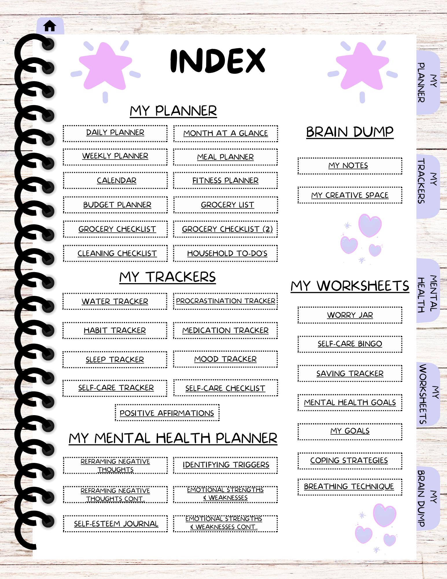 ADHD Digital Planner, ADHD Monthly Planner Template, ADHD Goal Setting ...