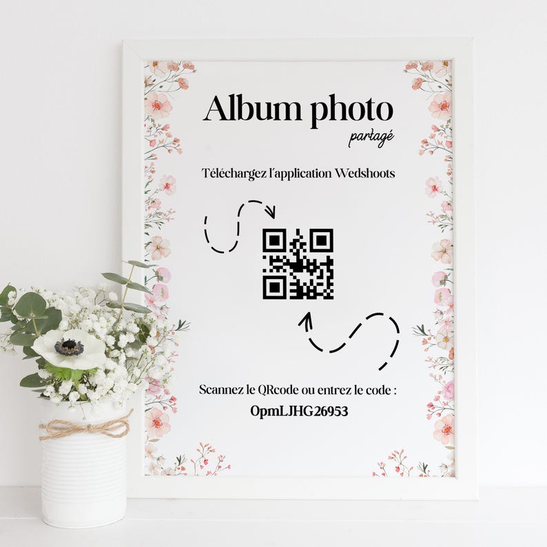 Shared Wedding Photo Album Poster - Printable French Canva Template ...