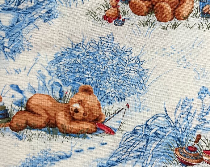 Teddy Bear Fabric David Textiles Fat Quarter Ships 1 Business Day - Etsy