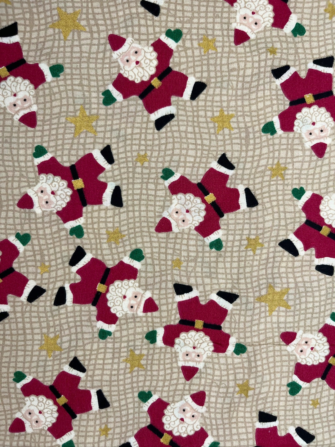 Santa Fabric Santas Allover 100% Cotton Fabric Fat Quarter Ships 1 ...