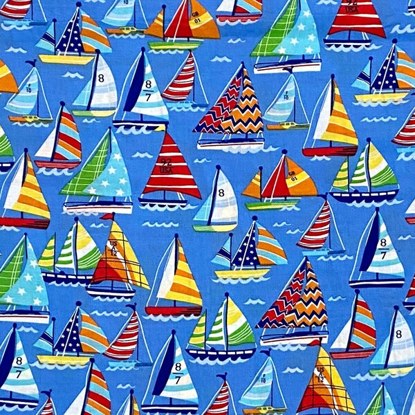 Sailboat Fabric - Etsy