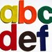 Iron on FELT Letters Block Letters Upper-case & Lower-case Letters Iron ...