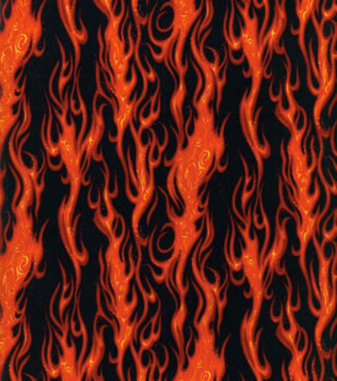 Flame Fabric Flames on Black Novelty Cotton Fabric 100% Cotton FQ - Etsy