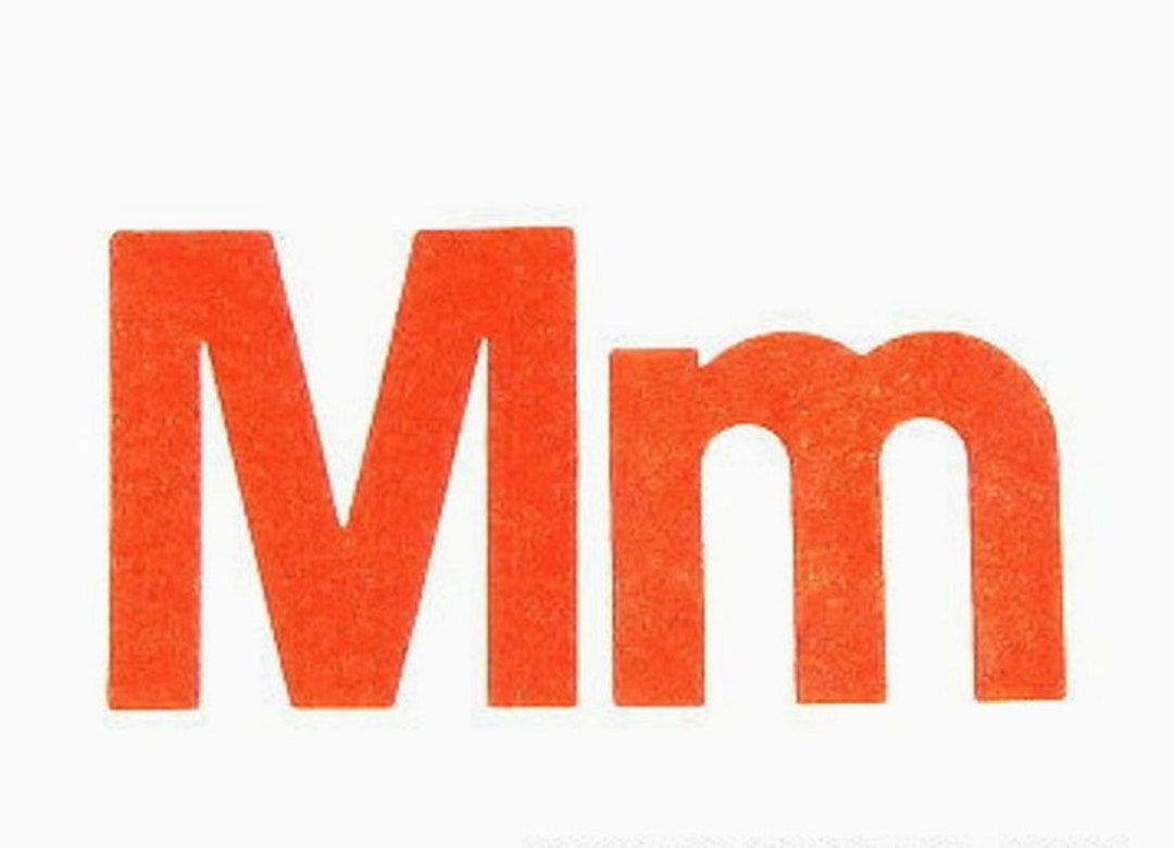 Iron on FELT Letters Block Letters Upper-case & Lower-case Letters Iron ...