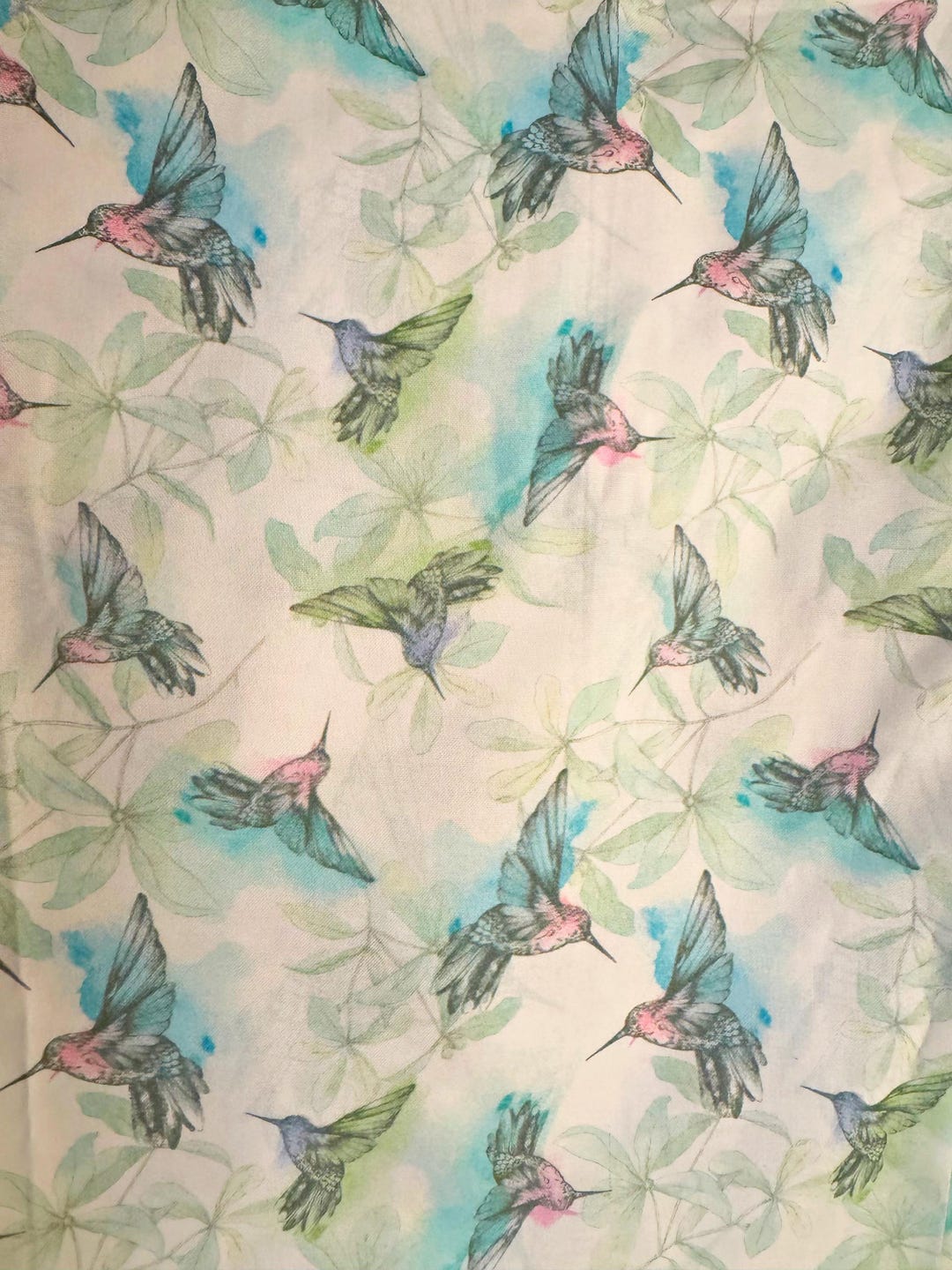 Birds Fabric Hummingbird Print Fabric 100% Cotton Fabric FQ Ships 1 ...