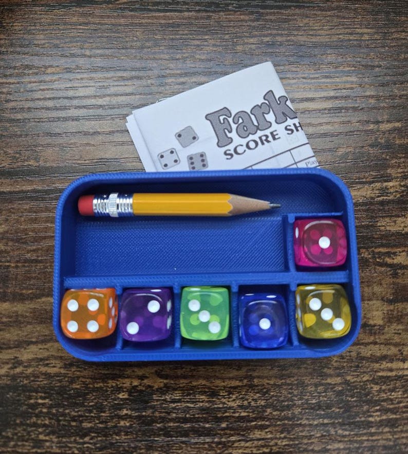 Farkle - Travel Size Dice Game Fits in Mint Tin. Includes Insert, Dice ...