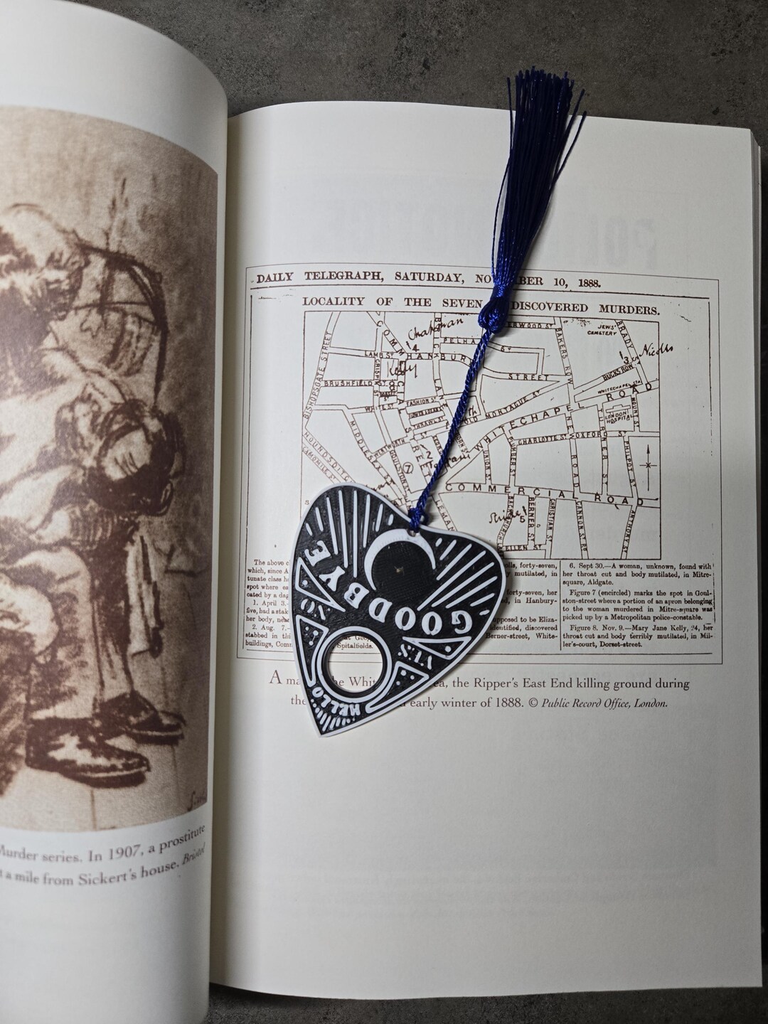 Ouija Board Planchette Book Mark Your Choice of Tasel Color Gothic ...