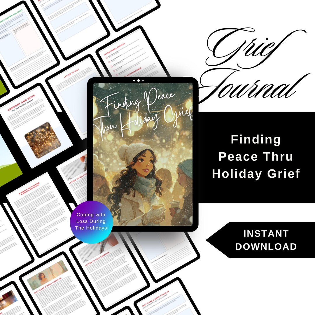 Holiday Grief Workbook Digital Download | Grief Healing Journal ...