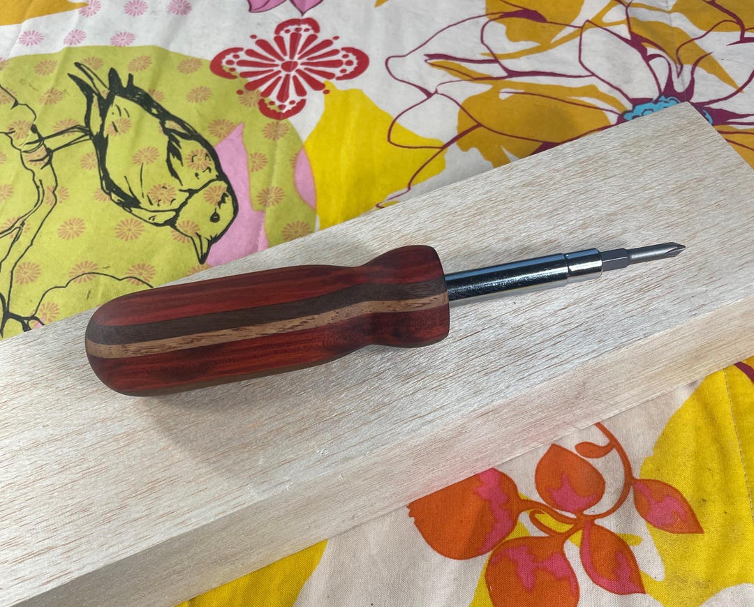 4-in-1 Screwdriver With Handcrafted Exotic Hardwood Handle - Etsy