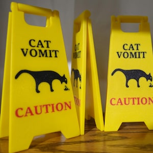 5-inch Cat Vomit Sign - Etsy
