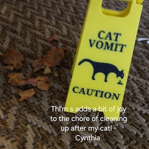 5-inch Cat Vomit Sign - Etsy