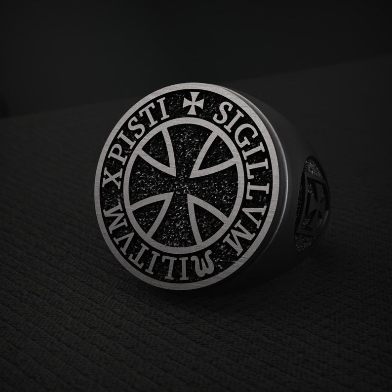 Knights Templar Ring, Silver Religious Jewelry, Christian Men's ...