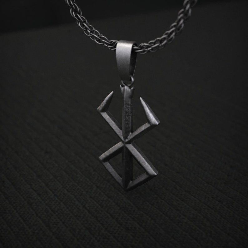 Berserk Pendant, Sterling Silver Anime Necklace, Valentine Gift for Him ...