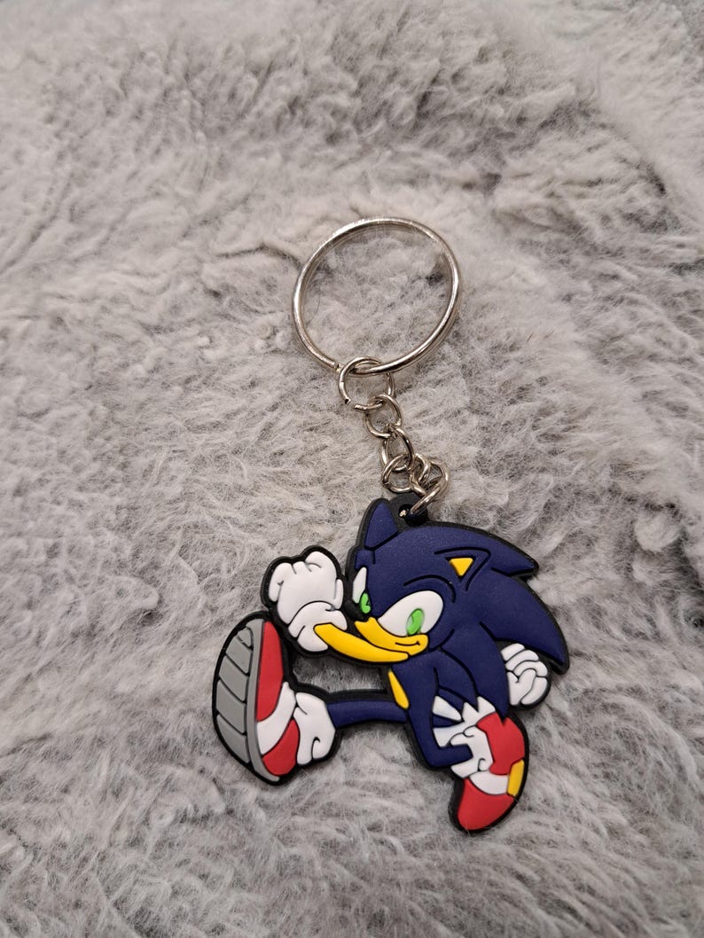 Sonic the Hedgehog Key Ring - Etsy