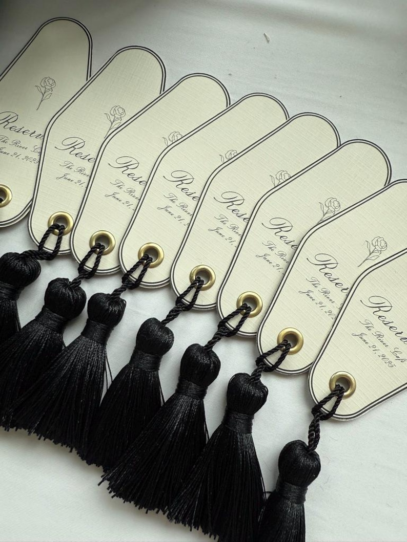 Editable Place Card Template | Hotel Key Tag Design | Wedding & Event ...