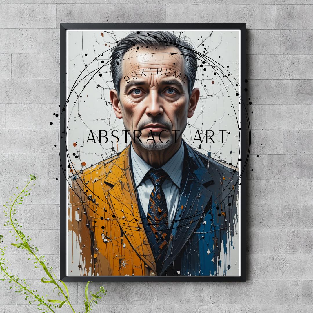 16 Abstract Man Clipart, Printable Watercolor Posters, High Quality PNG ...