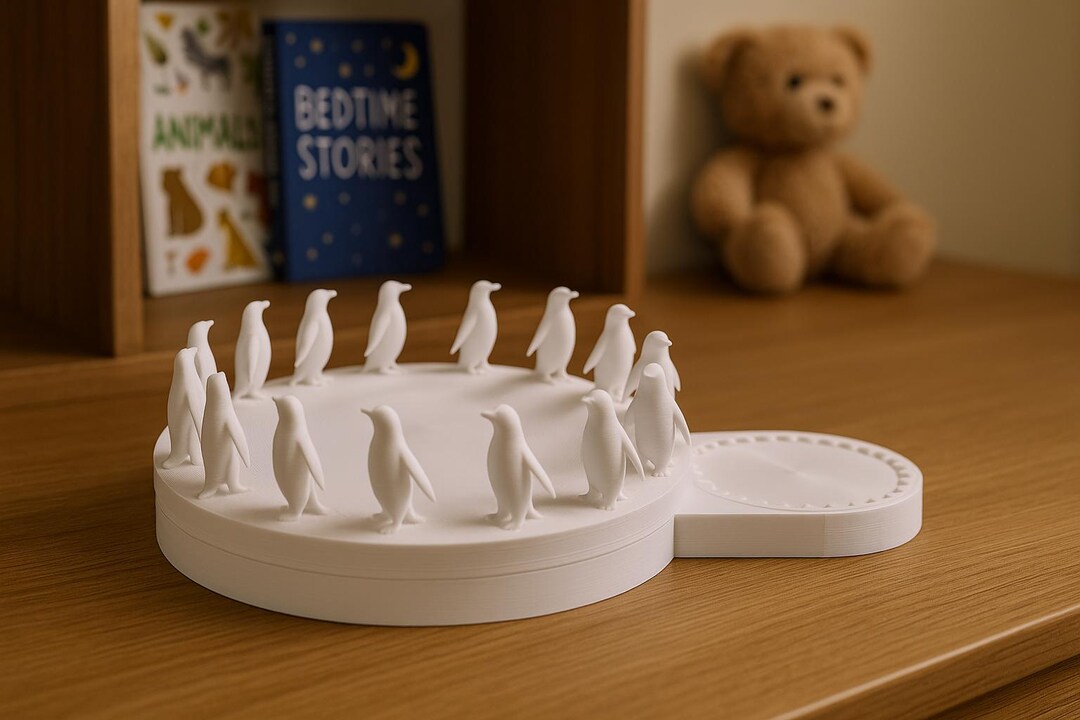 3D Printed Penguin Illusion Carousel – Interactive Walking Display for ...