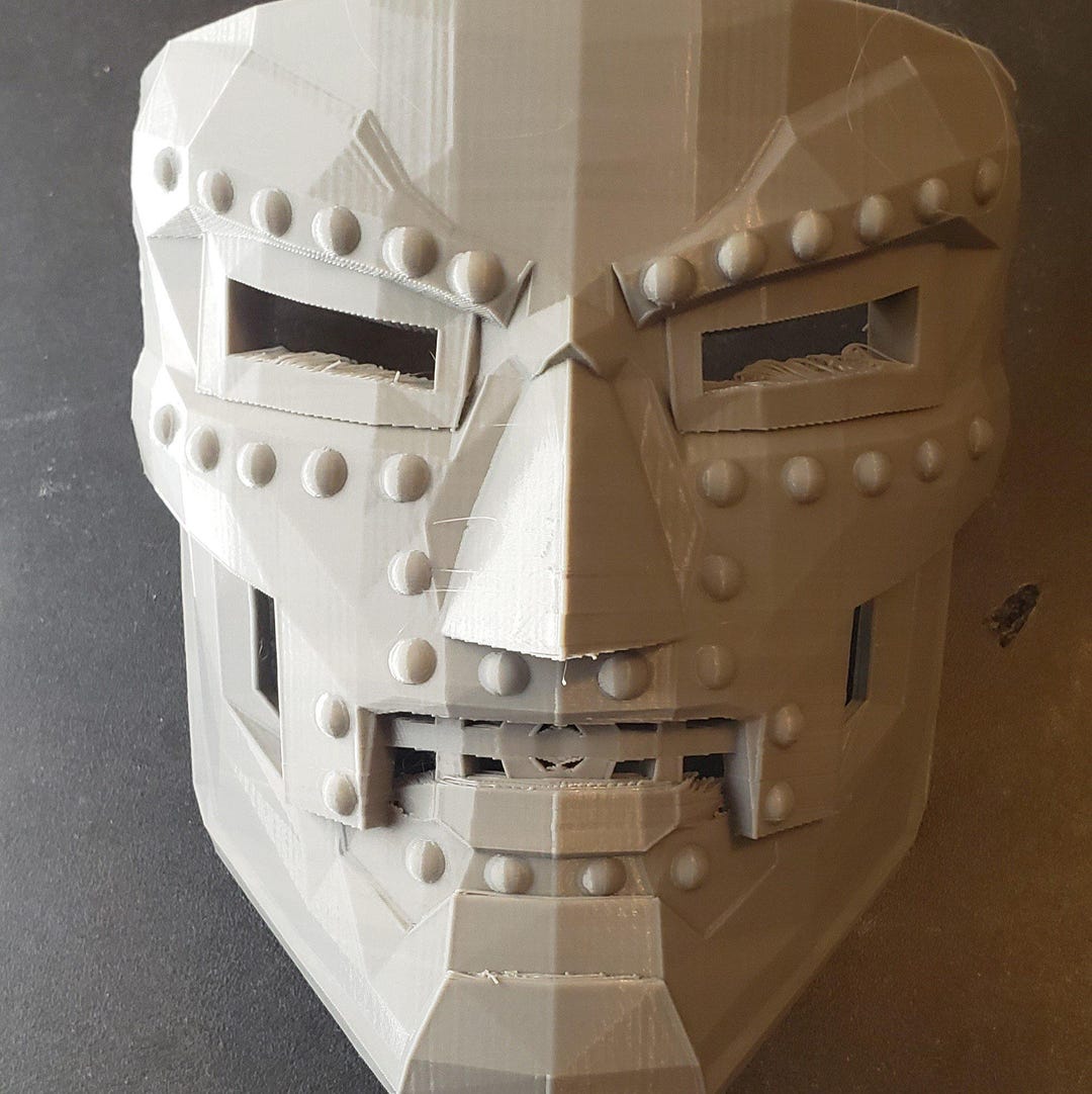 Doctor Doom Life-size 3D Printed Cosplay Mask, Detailed Villain Design ...