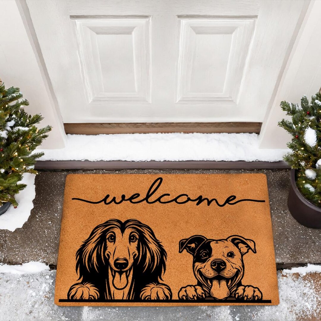 Personalized Dog Gift Custom Dog Doormat Dog Welcome Mat Dog Breeds ...
