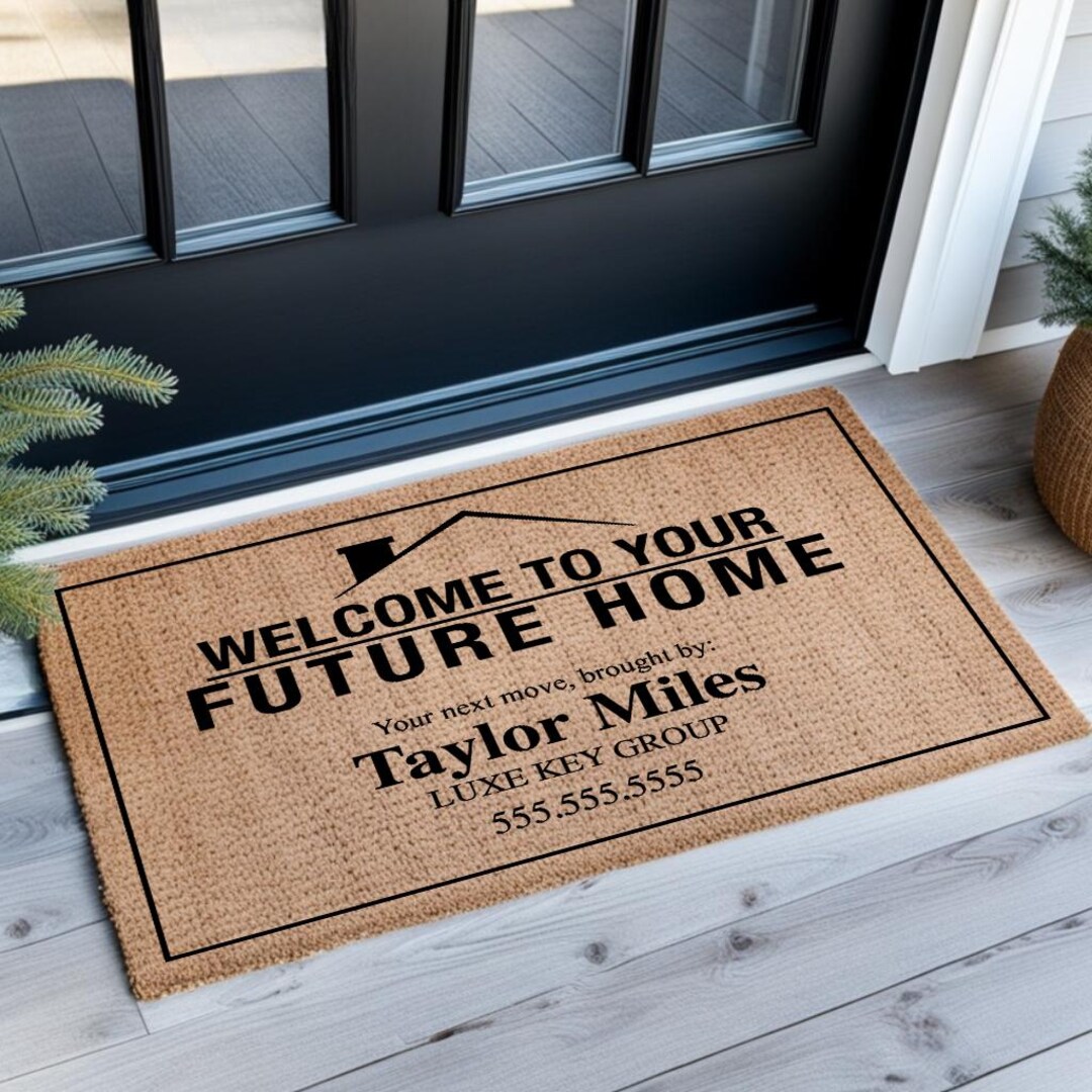 Future Home Doormat, Custom Realtor Welcome Mat Real Estate Agent Gift ...