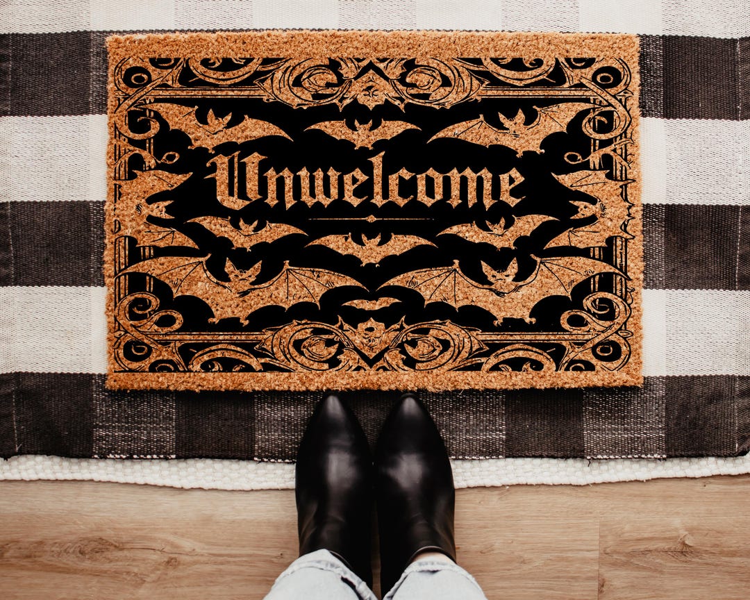 Doormat Unwelcome Welcome Mat Funny Doormat Front Porch Closing Gift ...