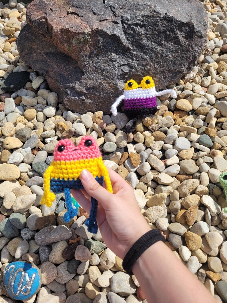 Crochet Frog Plush - Custom Pride Flag Colors - Etsy