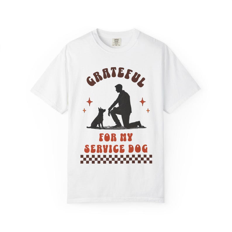 Comfort Colors Service Dog Shirt, Grateful for My Service Dog Shirt ...