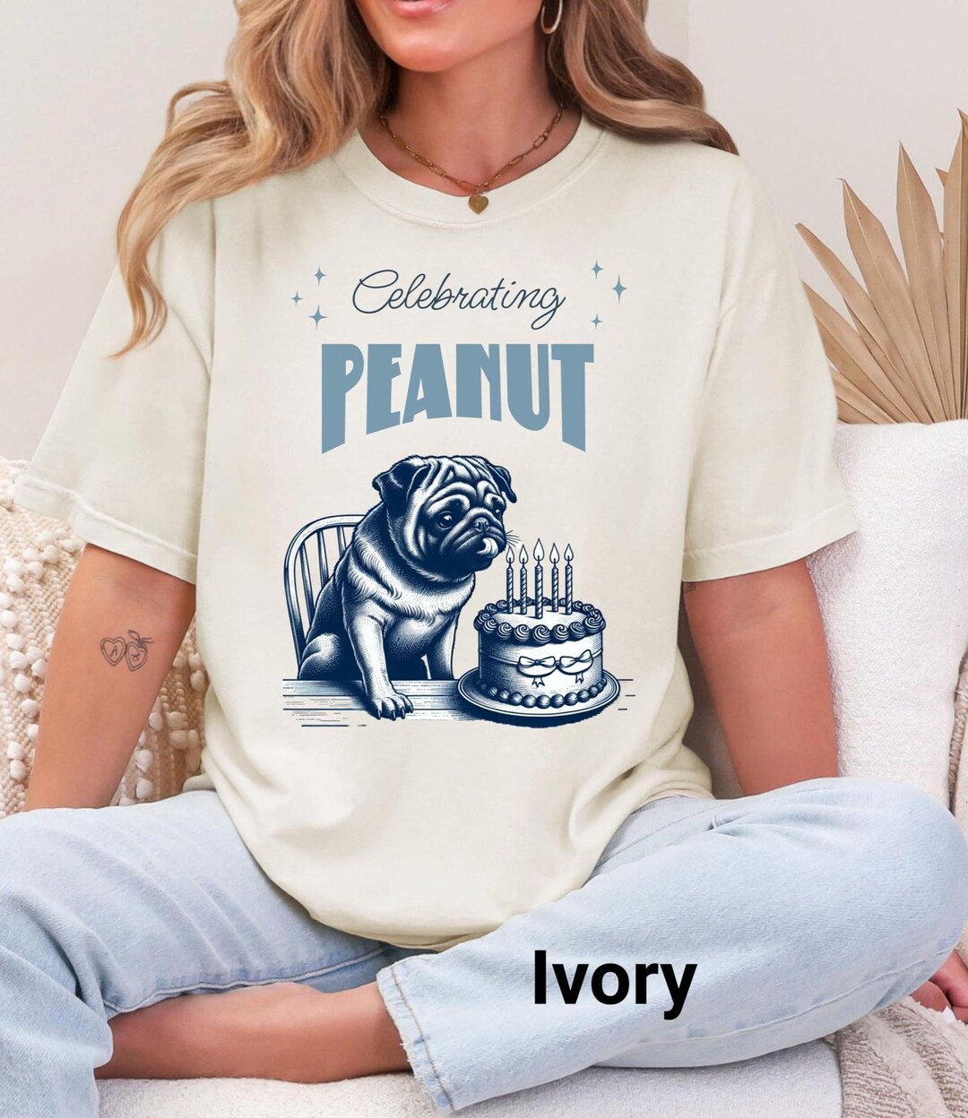 Comfort Colors Custom Pug Dog Birthday Shirt: Personalized Dog Lover ...