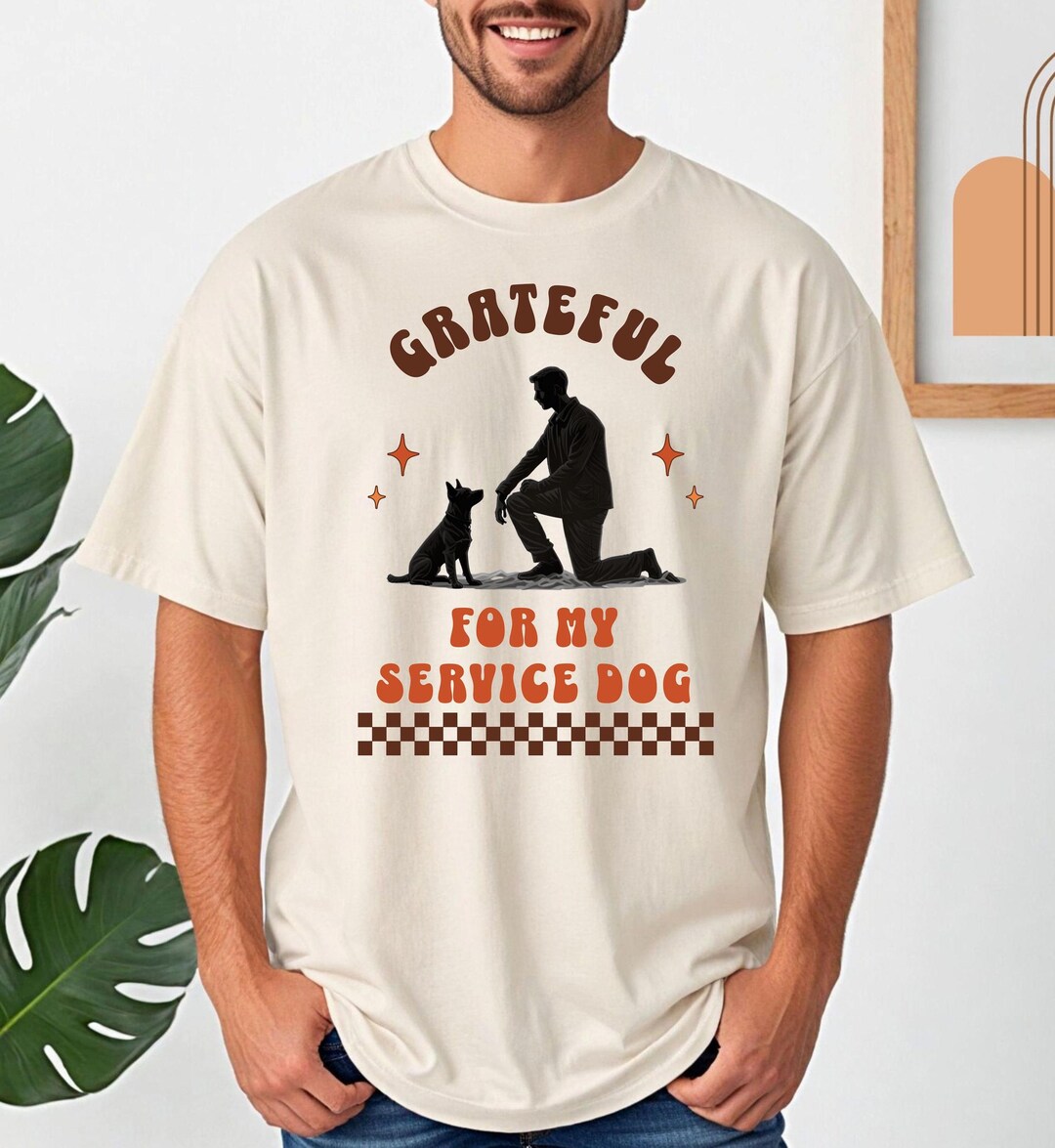 Comfort Colors Service Dog Shirt, Grateful for My Service Dog Shirt ...