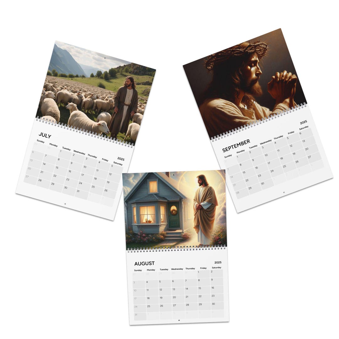 2025 God Jesus Christ Calendar | Religious Home Calendar - Etsy