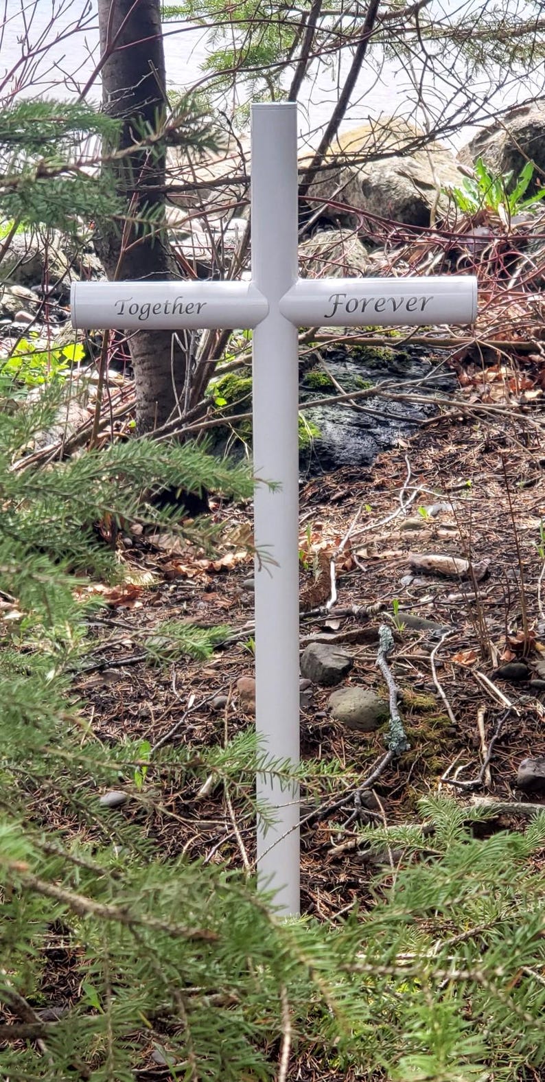 Everlasting Cross™ White Outdoor Memorial - Etsy