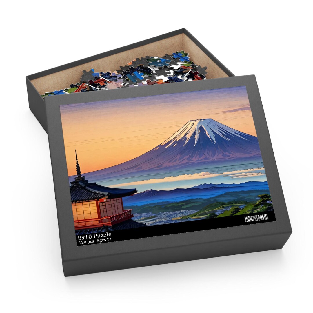 Japanese Ukiyoe Art Mount Fuji Painting Jigsaw Puzzles, Brain Teasers ...